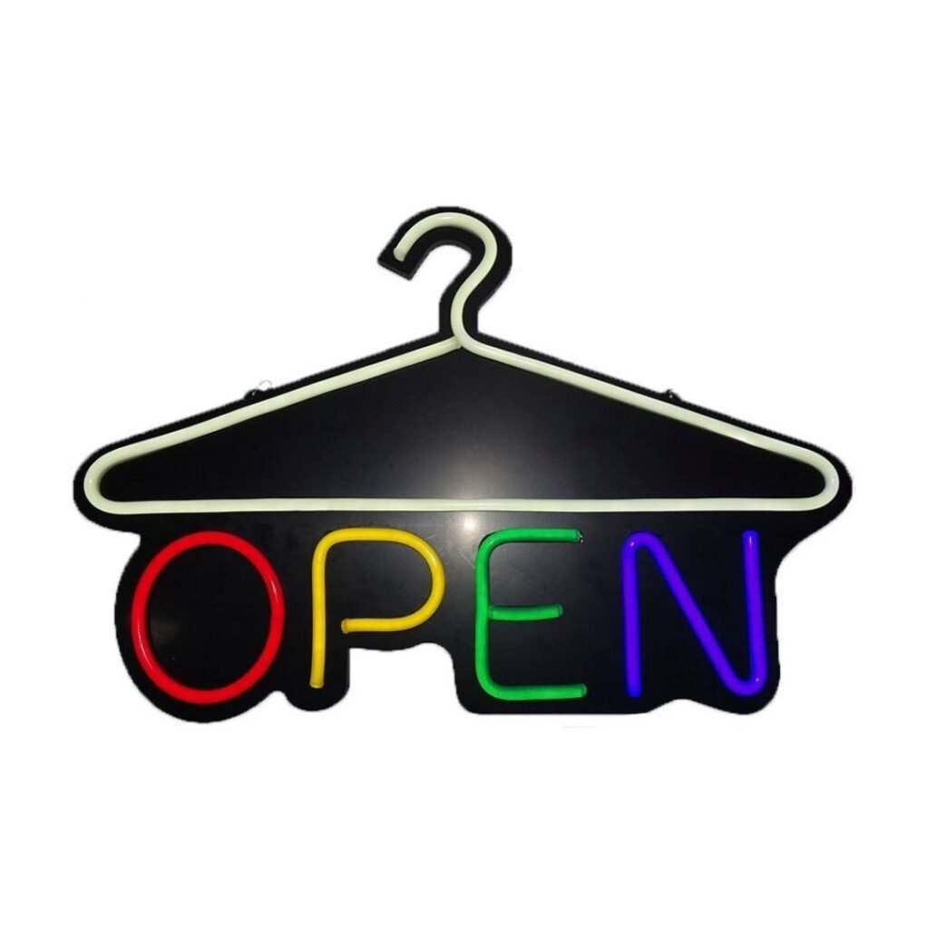 Aviso Led Tipo Neon Open Gancho Moblihouse - Moblihouse